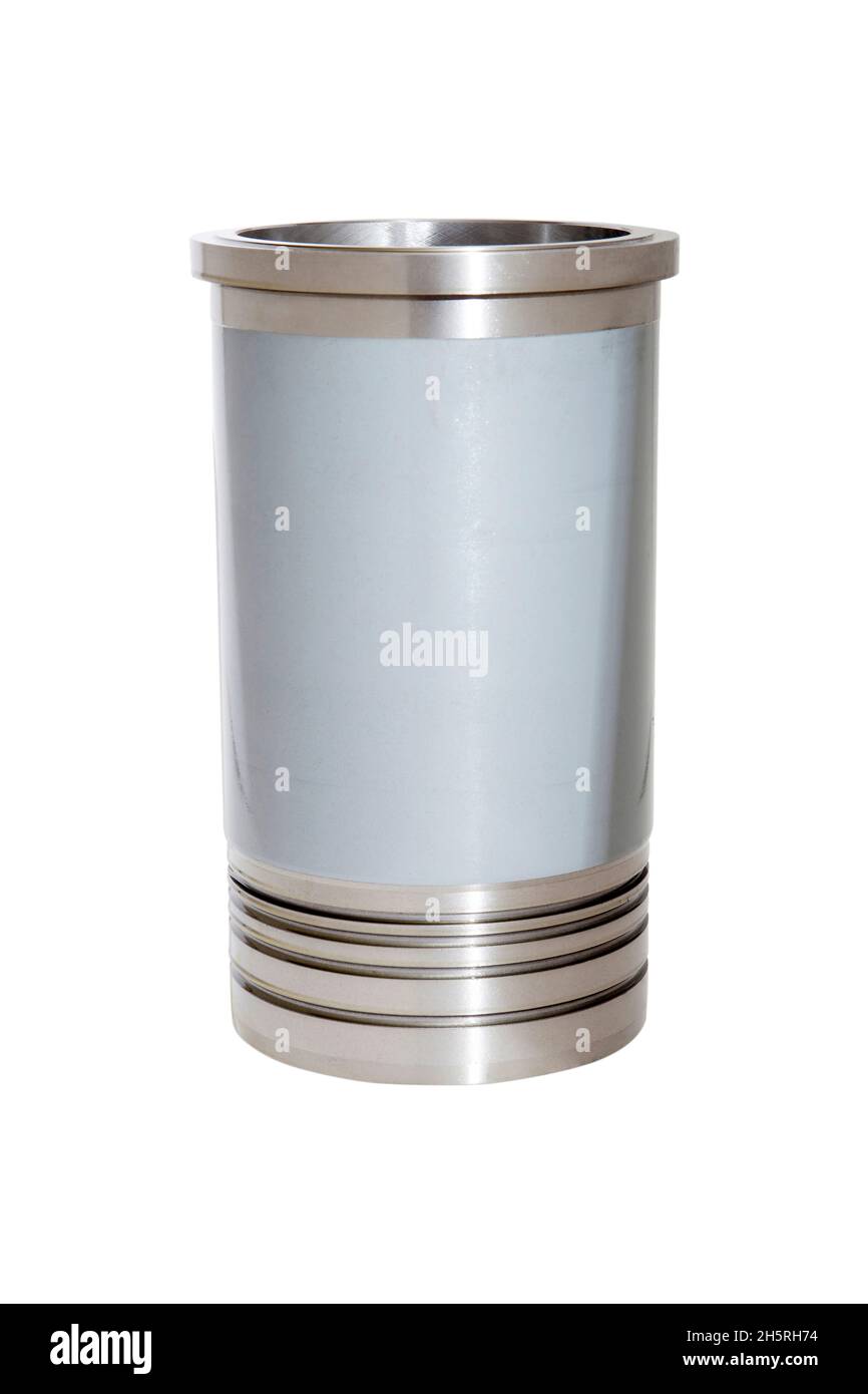 cylinder engine liner on white background Stock Photo - Alamy