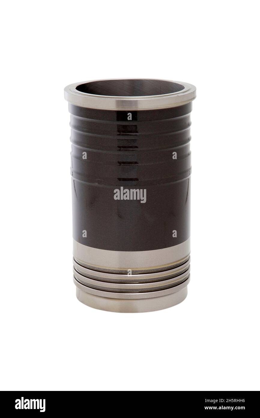 cylinder engine liner on white background Stock Photo - Alamy