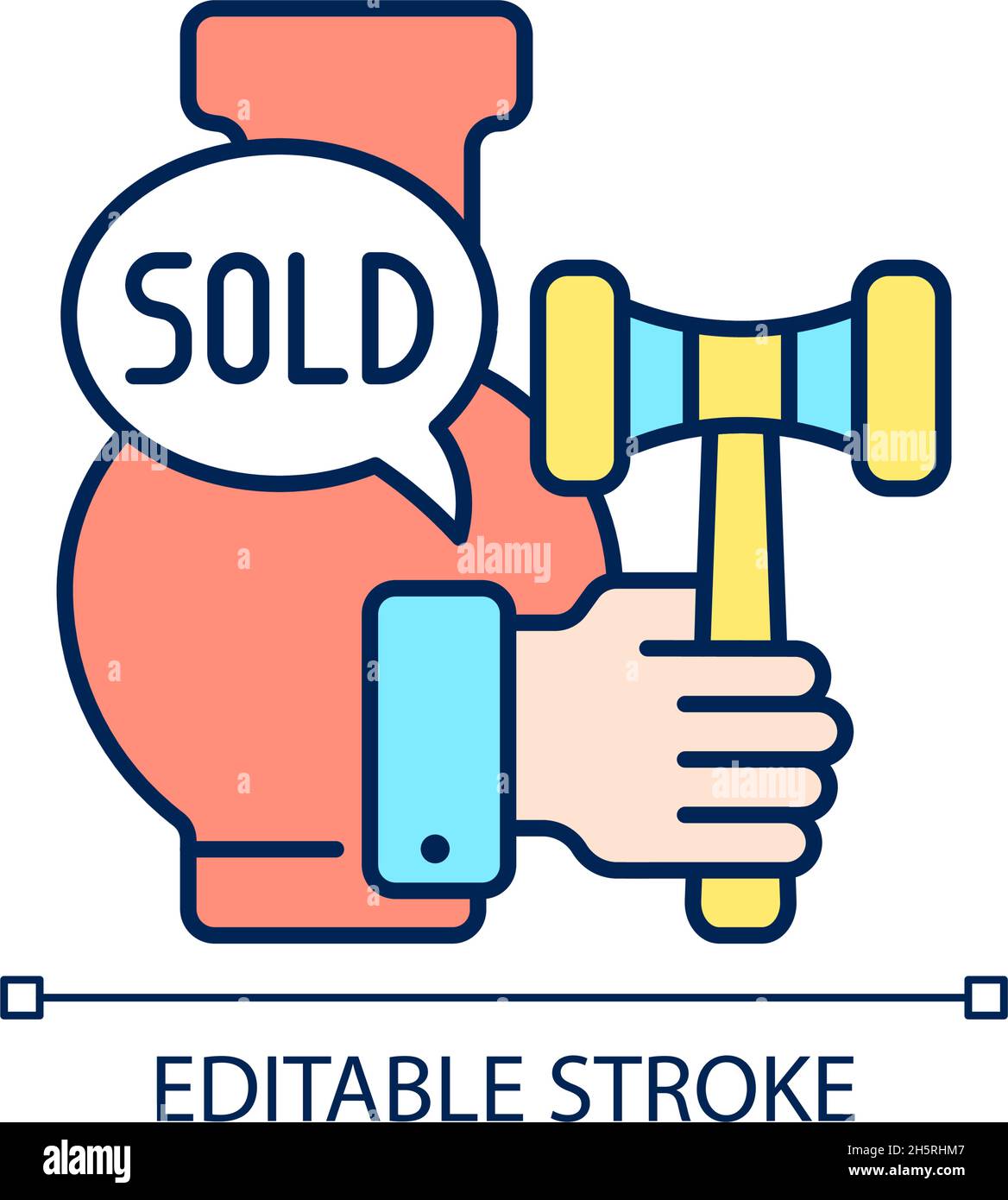 Cartoon auctioneer hi-res stock photography and images - Alamy