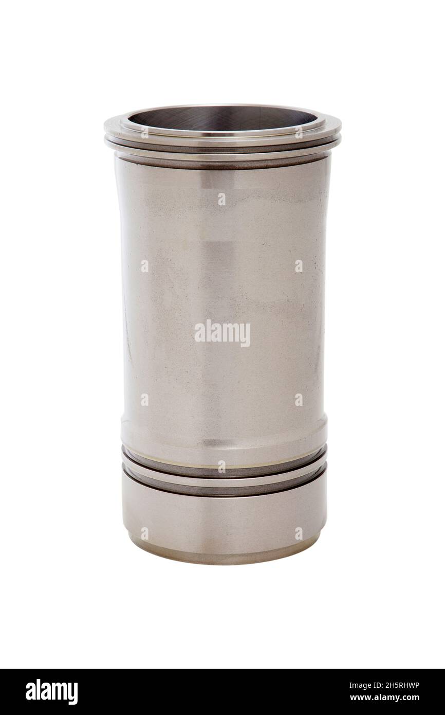cylinder engine liner on white background Stock Photo - Alamy