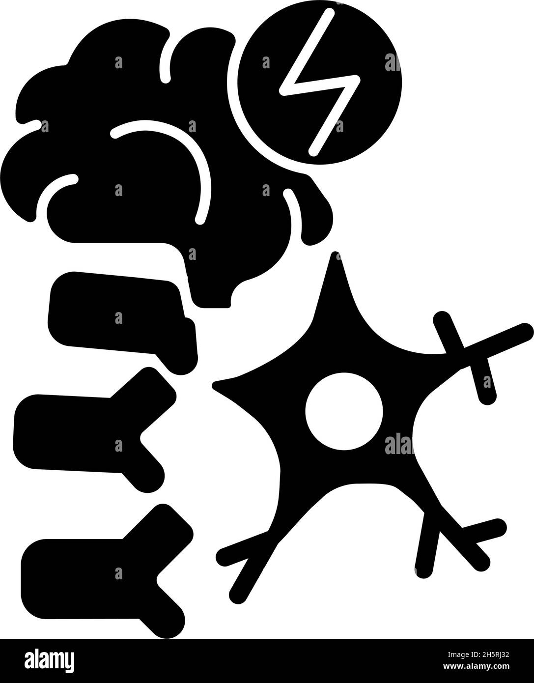 Neuromuscular black glyph icon Stock Vector Image & Art - Alamy