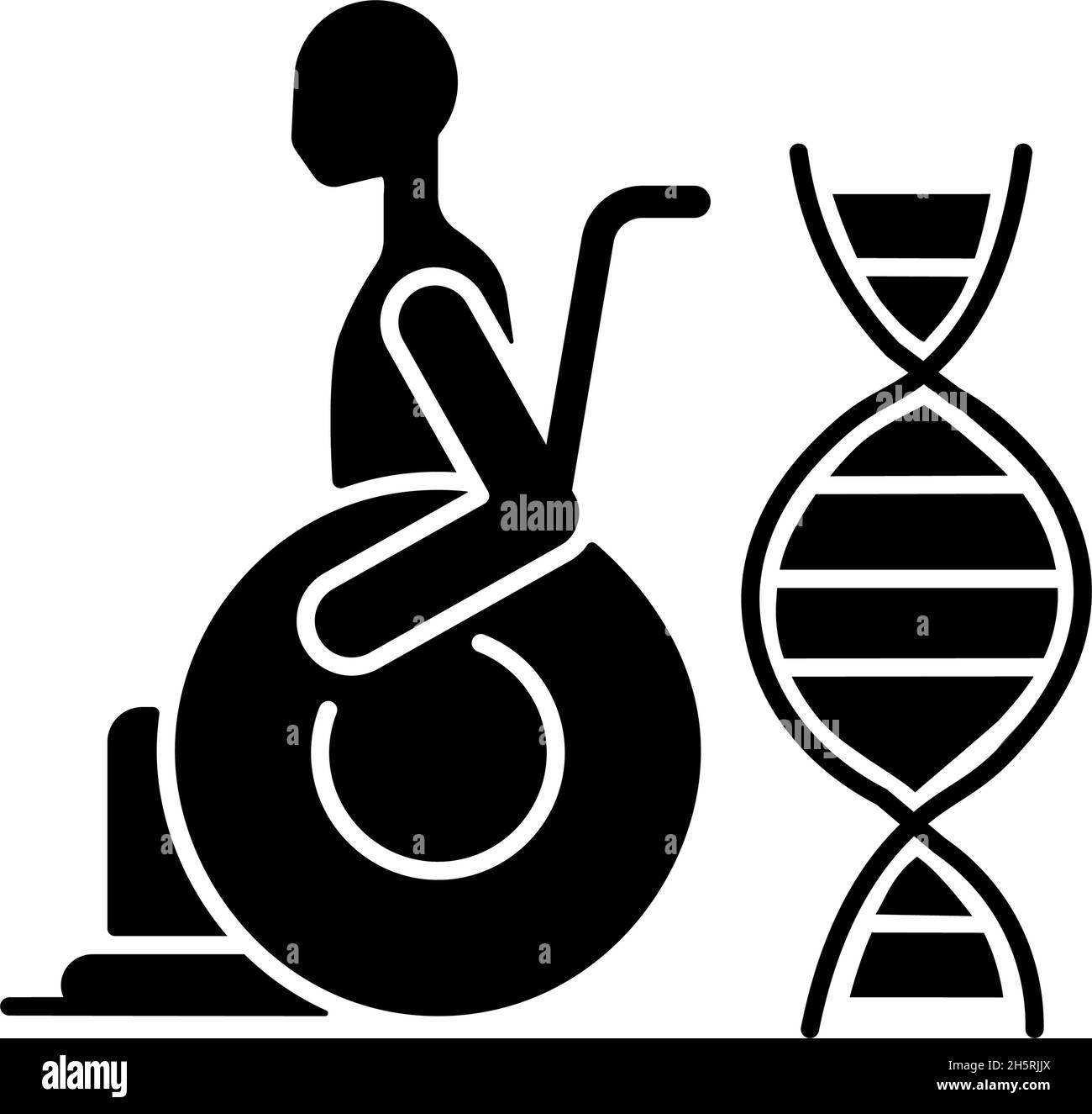 Muscular dystrophy black glyph icon Stock Vector Image & Art - Alamy