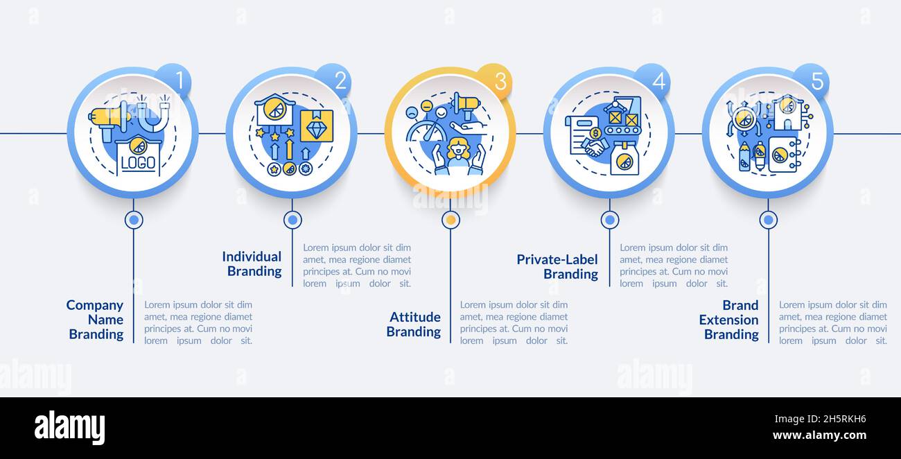 Branding strategies vector infographic template Stock Vector Image ...