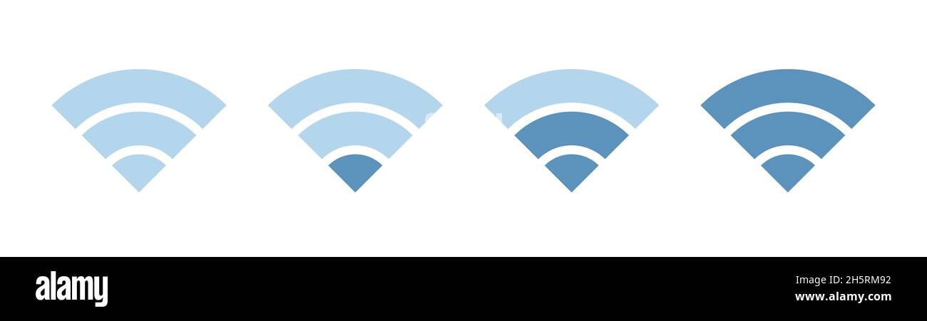 Wi-Fi icon for concept design. Vector isolated set flat illustration ...