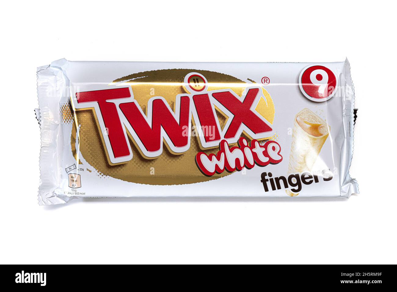 SWINDON, UK - NOVEMBER 11, 2021: Pack of 9 Twix White Fingers Chocolate ...