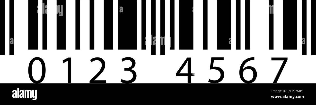 Black bar code on white background, isolated icon. Vector illustration ...