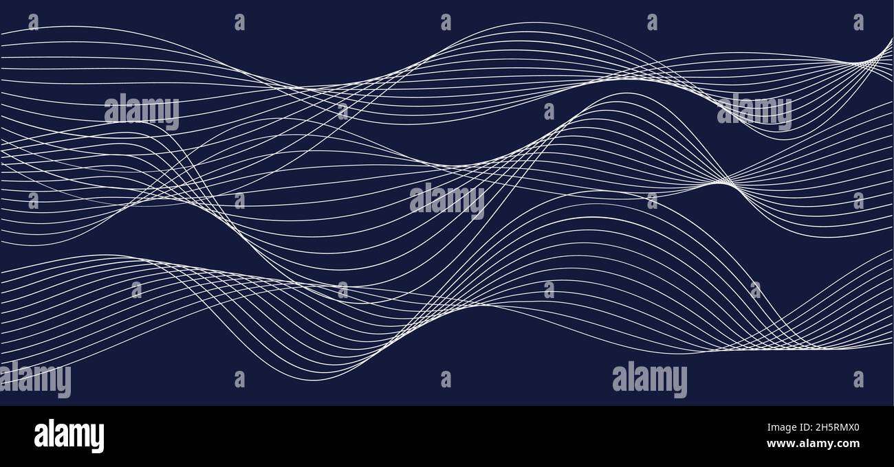 Abstract wave lines futuristic modern background concept, vector ...