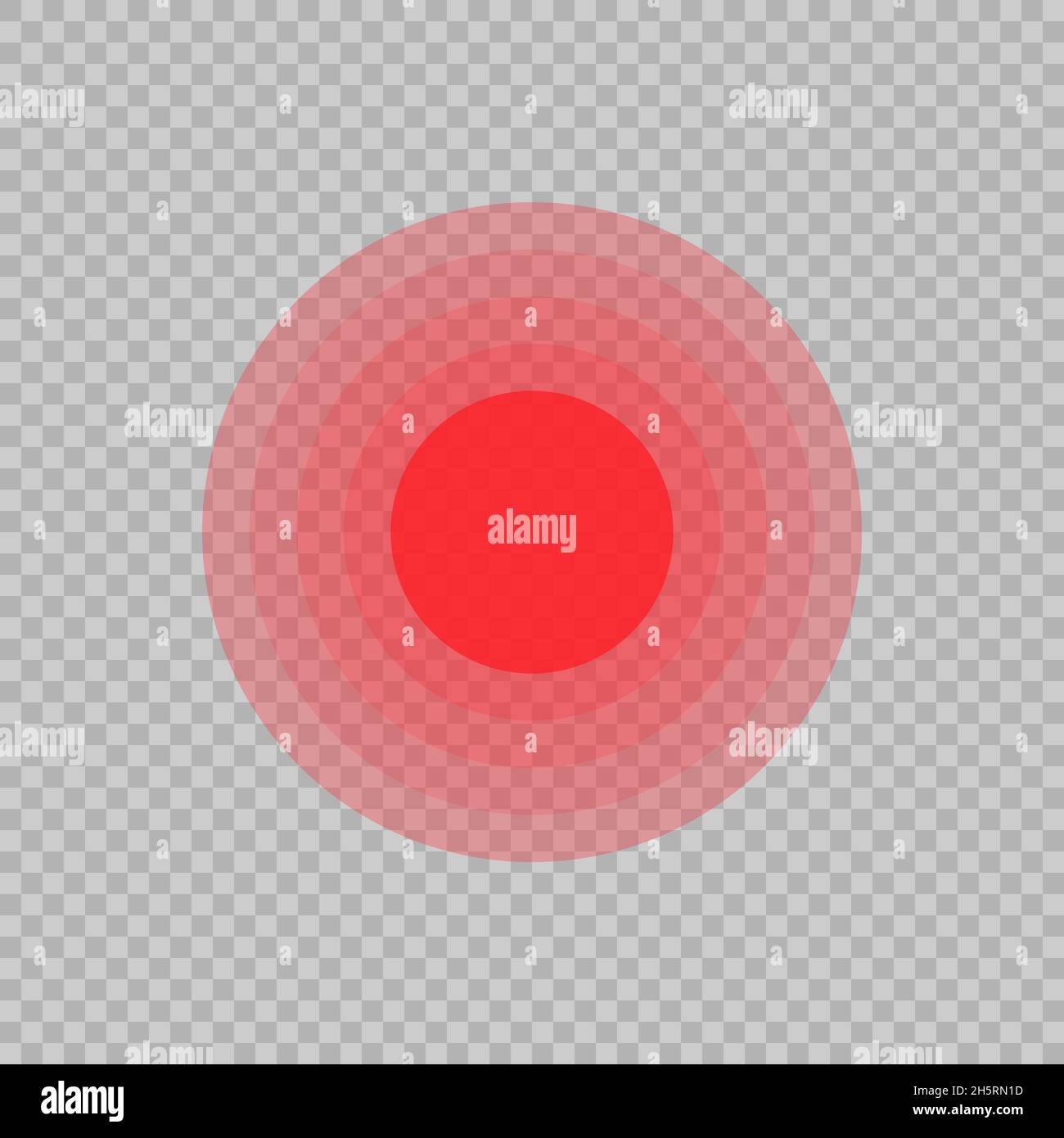 Pain red circle in flat style. Abstract vector illustration for wab ...