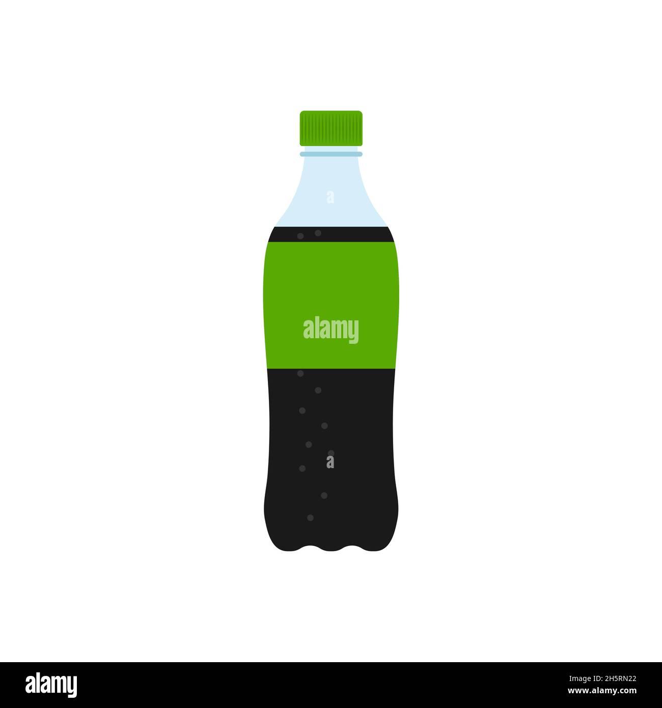 Soda on soft white background in flat style. Vector illustration Stock ...