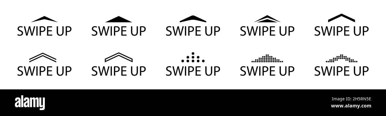 Swipe up icon isolated on Stock Vector Images - Alamy