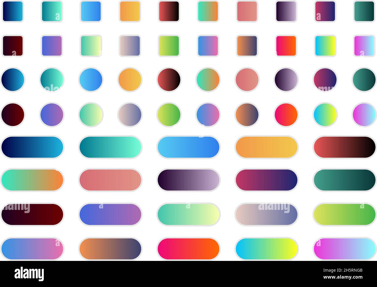 60 gradient button set isolated icon. Web vector illustration Stock ... 60 gradient button set isolated icon. Web vector illustration Stock ...