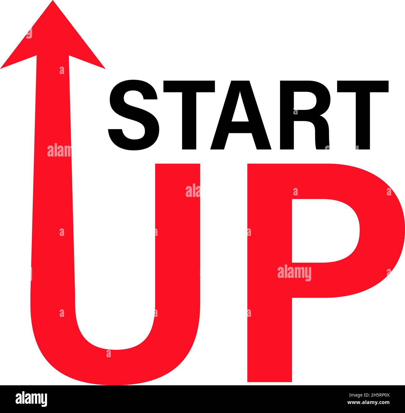 Startup text, new business project for concept design. Vector, isolated ...