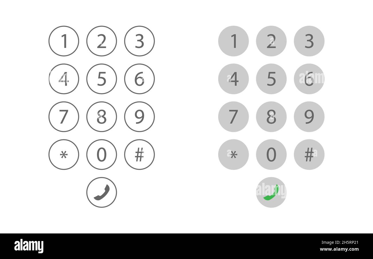 Phone keypad user button, symbol, sign in flat style. Vector ...