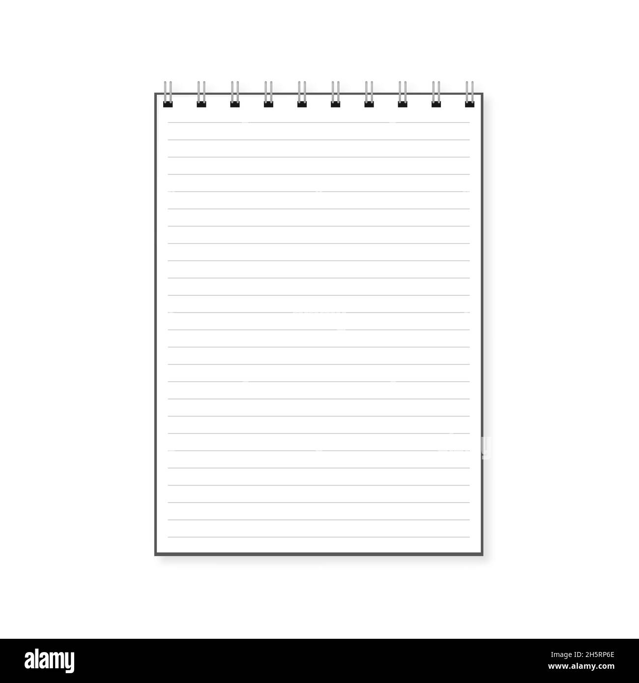 Realistic notebook, isolated on white background. Vector illustration ...