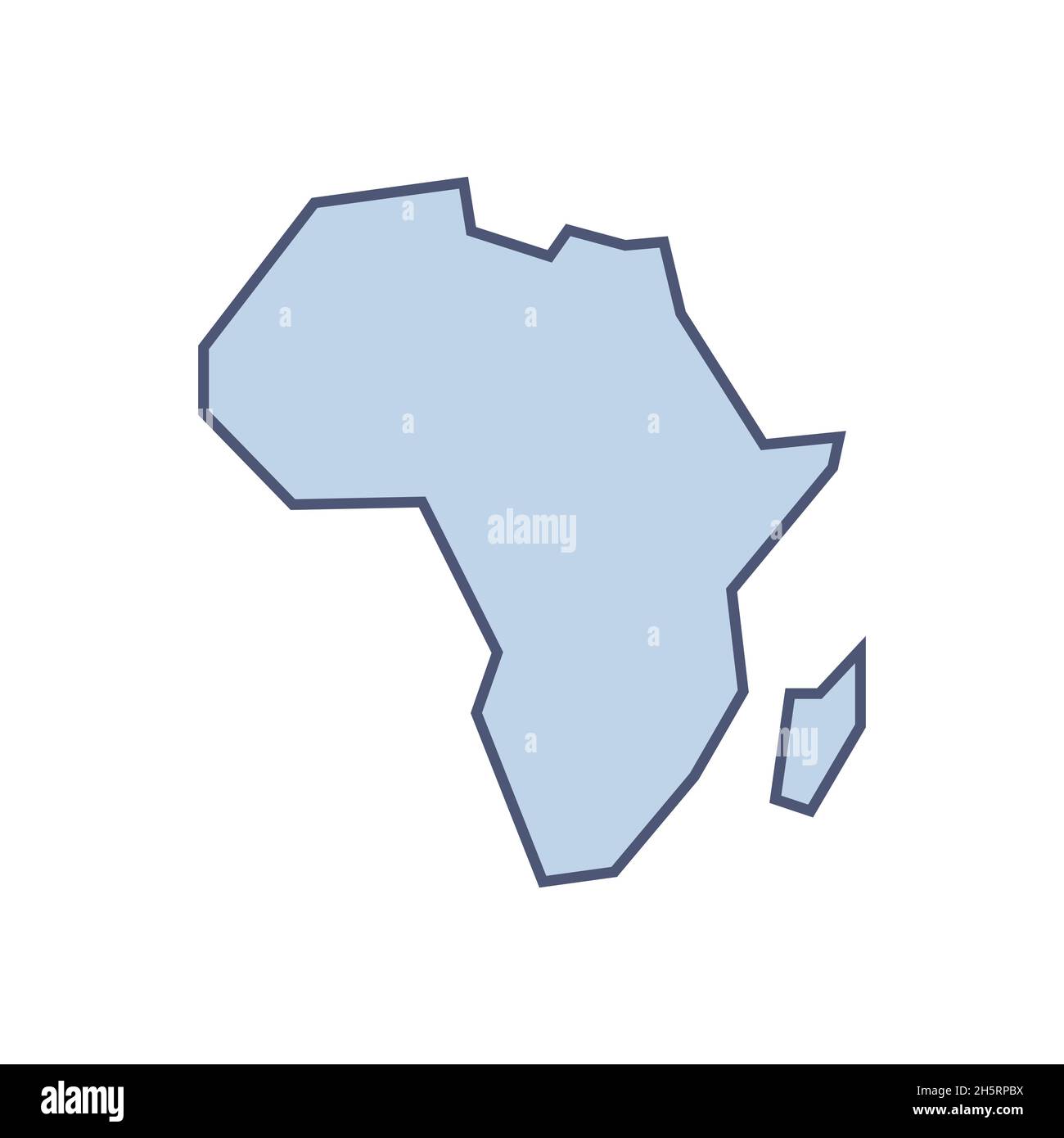 Abstract Africa map icon in flat style. Isolated vector illustration ...