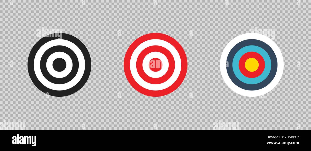 Target set vector icon. Flat illustration on transparent background ...