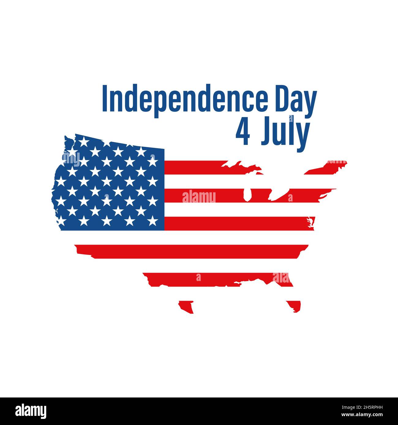 Independence Day USA, July Fourth. Vector illustration in flat style ...