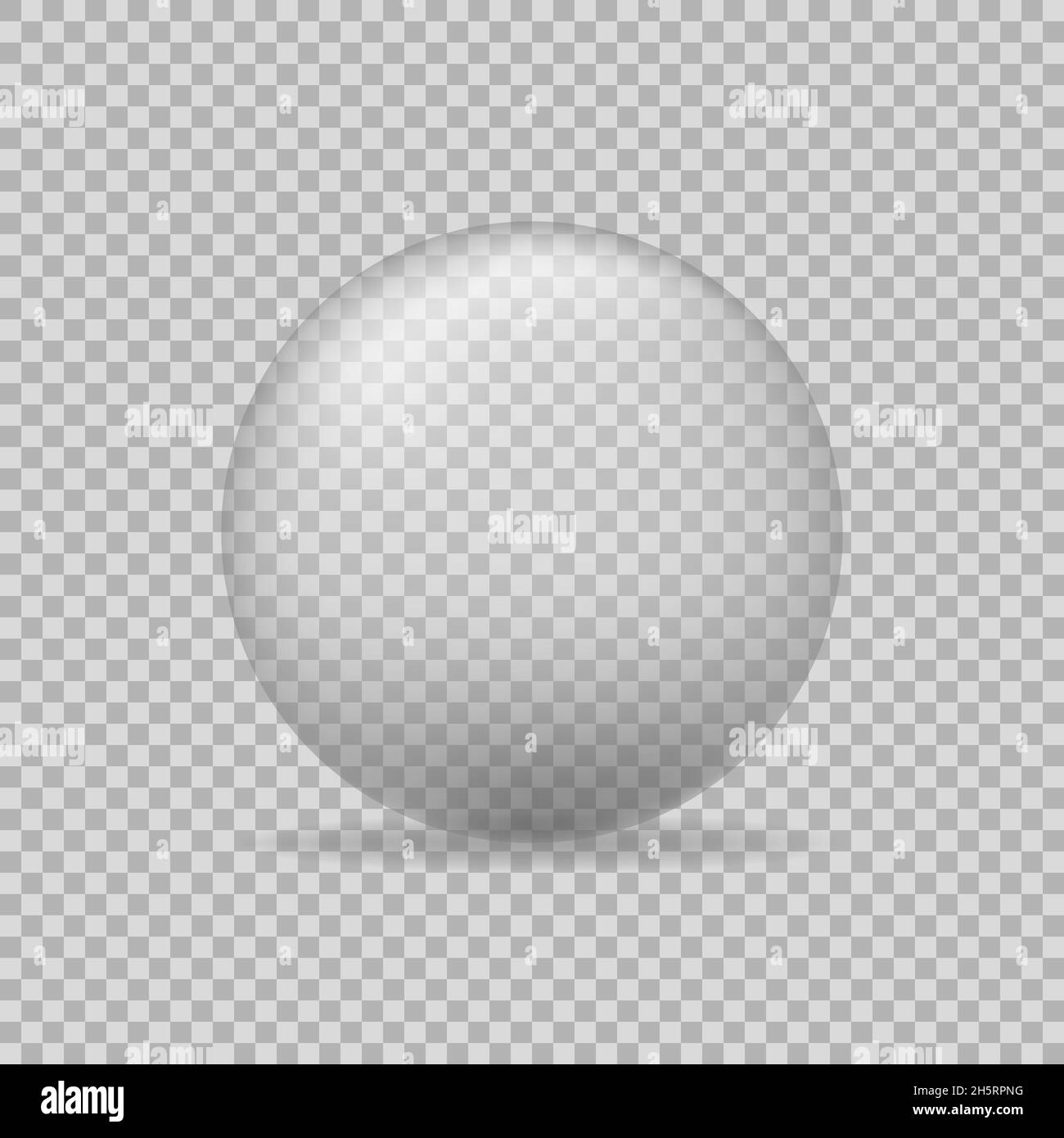 Transparent ball in modern style on transparent background. Isolated ...
