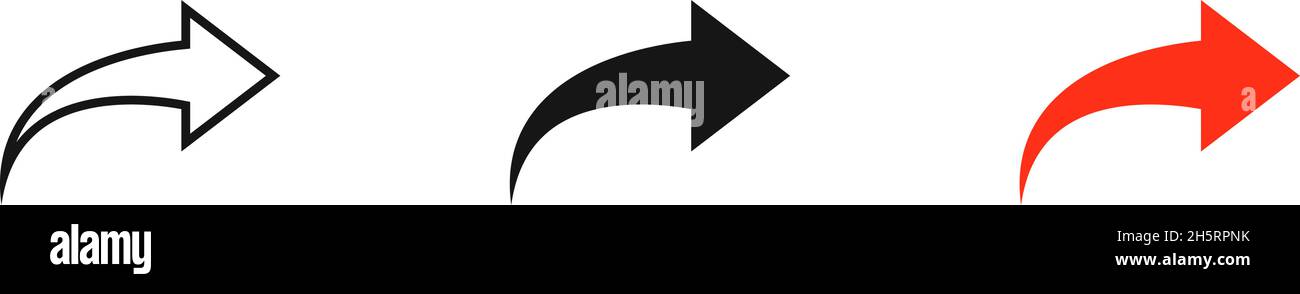 Arrow share set icon on white background for web page design. Vector ...