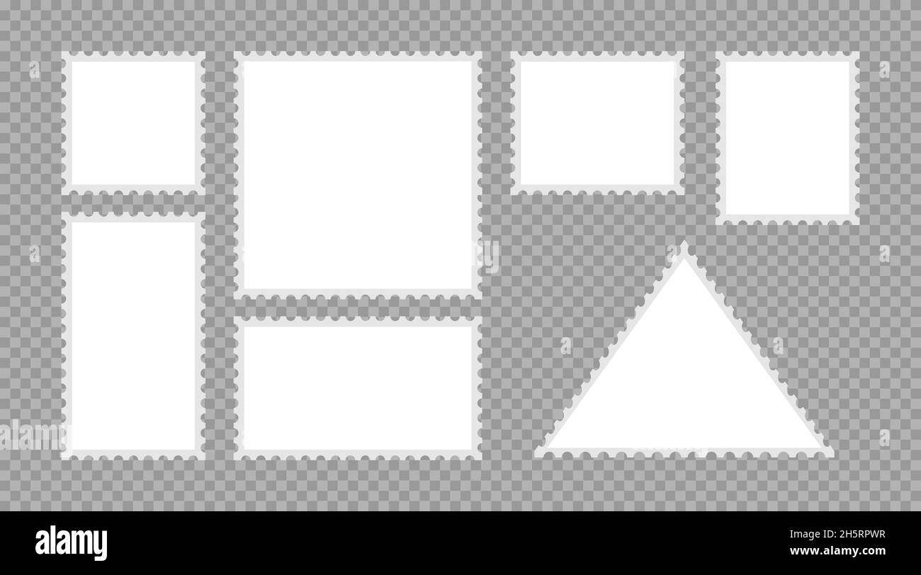 Stamps blank postage retro vintage icon on transparent background ...