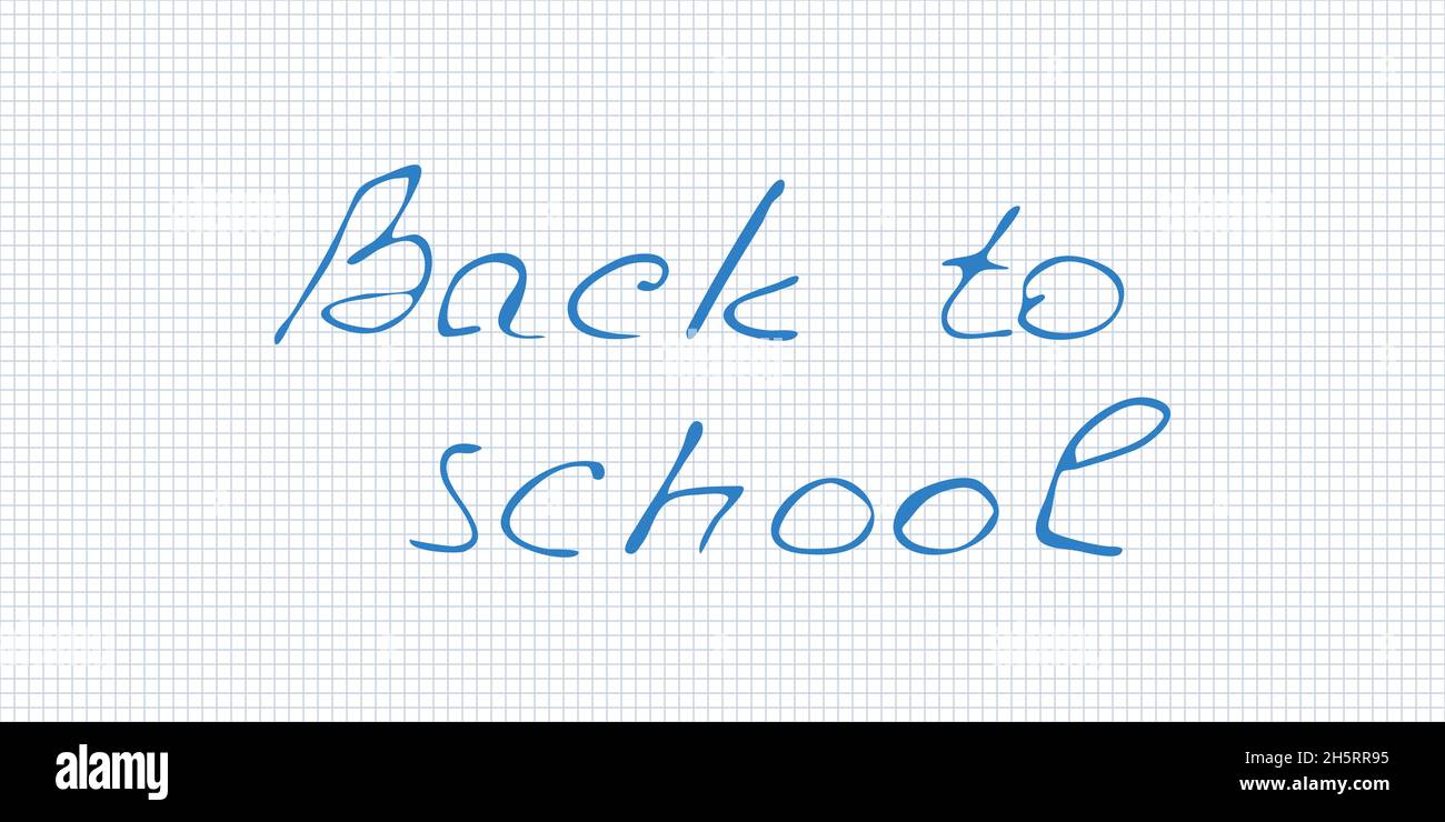 Back to school doodle art on notebook paper. Vintage vector poster ...