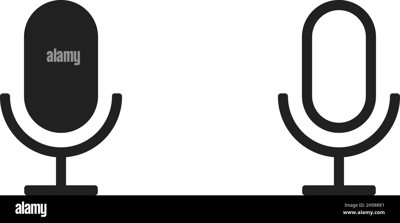 Microphone icons. Modern vector button for concept design. Isolated ...