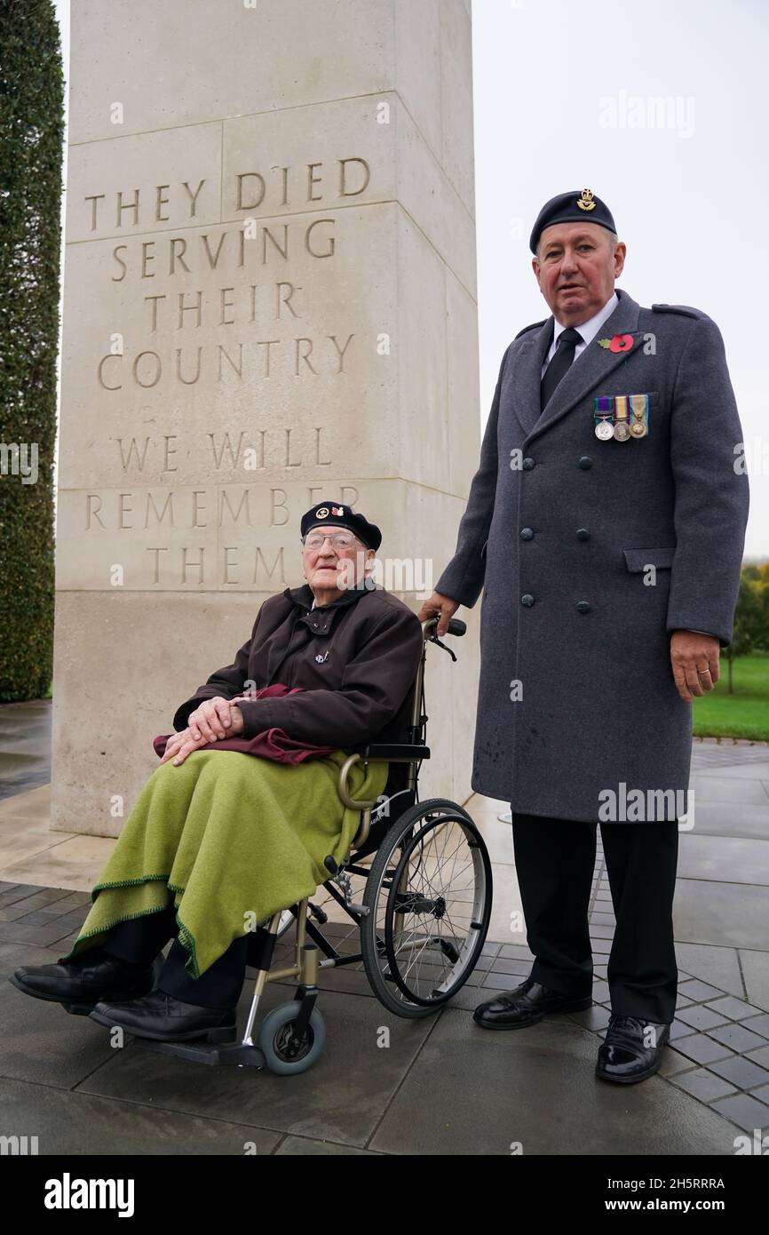 Second World War naval veteran David Roberts, 96, and his son RAF ...