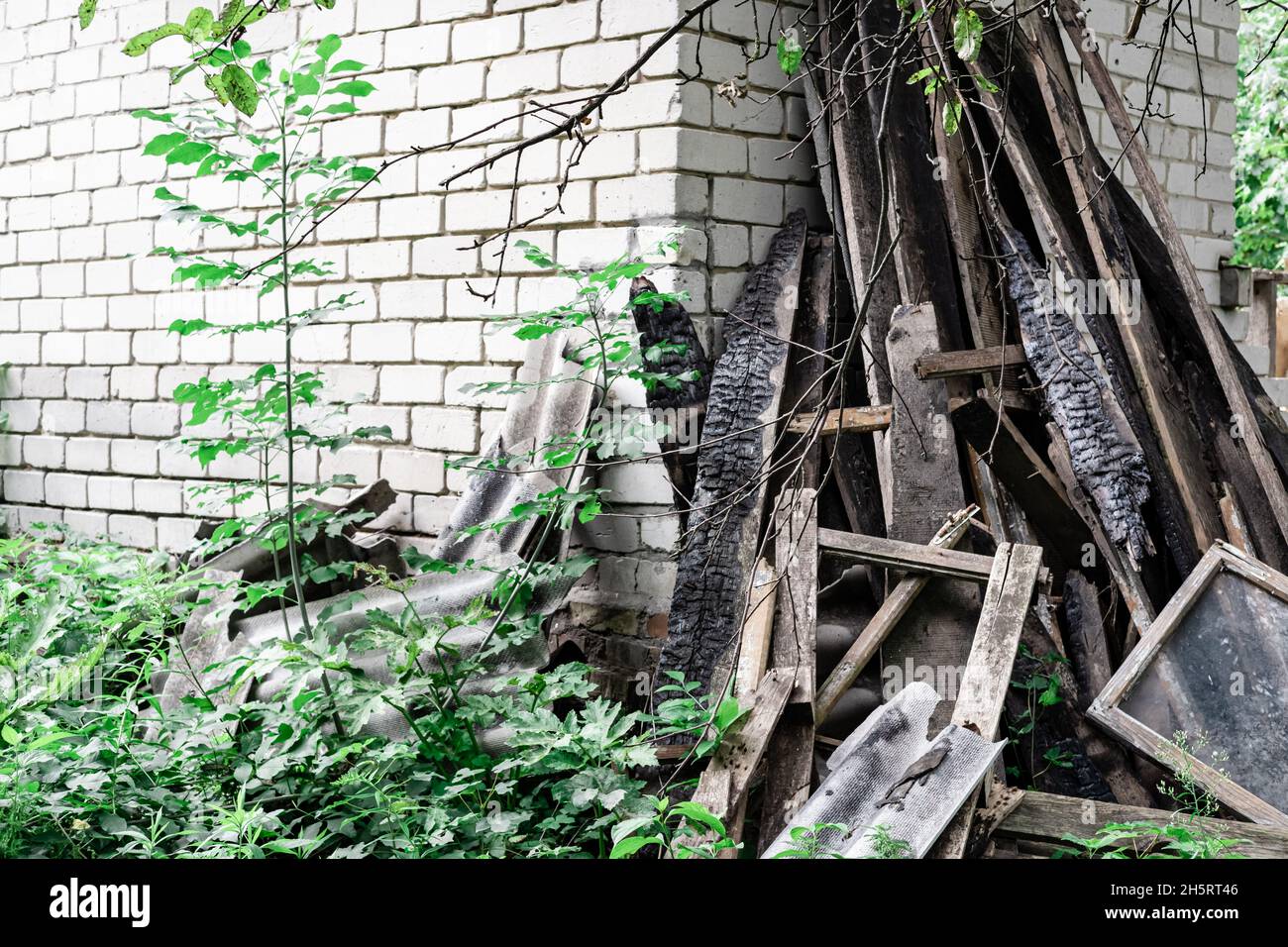 Burnt grass destruction damaged hi-res stock photography and images - Alamy
