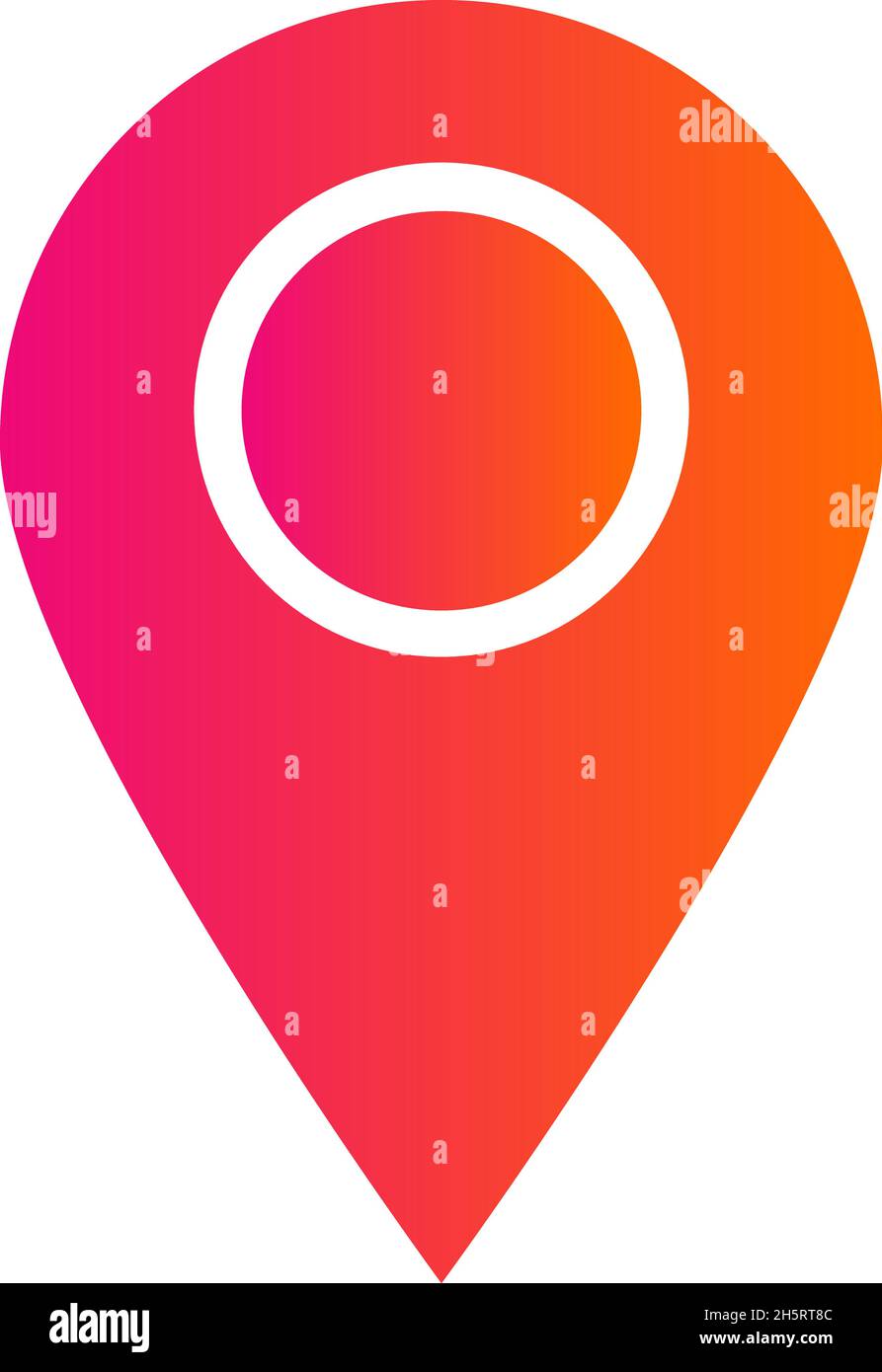 Map pointer icon flat vector hi-res stock photography and images - Alamy