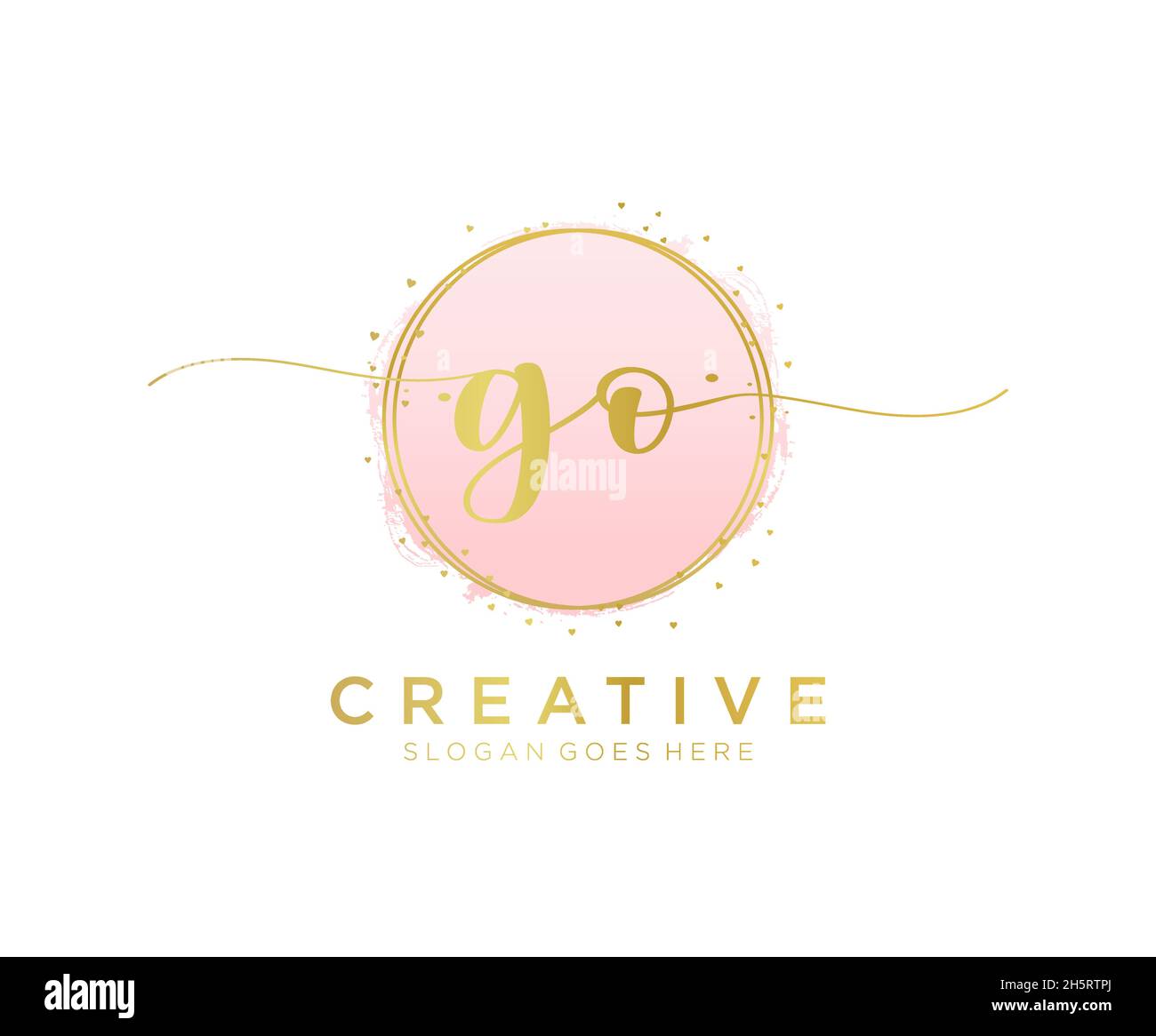 GO feminine logo. Usable for Nature, Salon, Spa, Cosmetic and Beauty ...