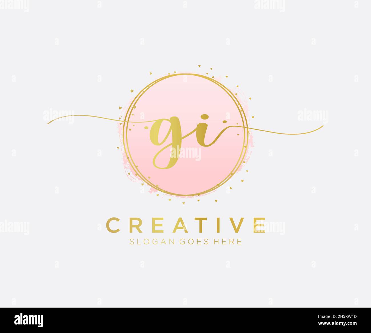 GI feminine logo. Usable for Nature, Salon, Spa, Cosmetic and Beauty ...