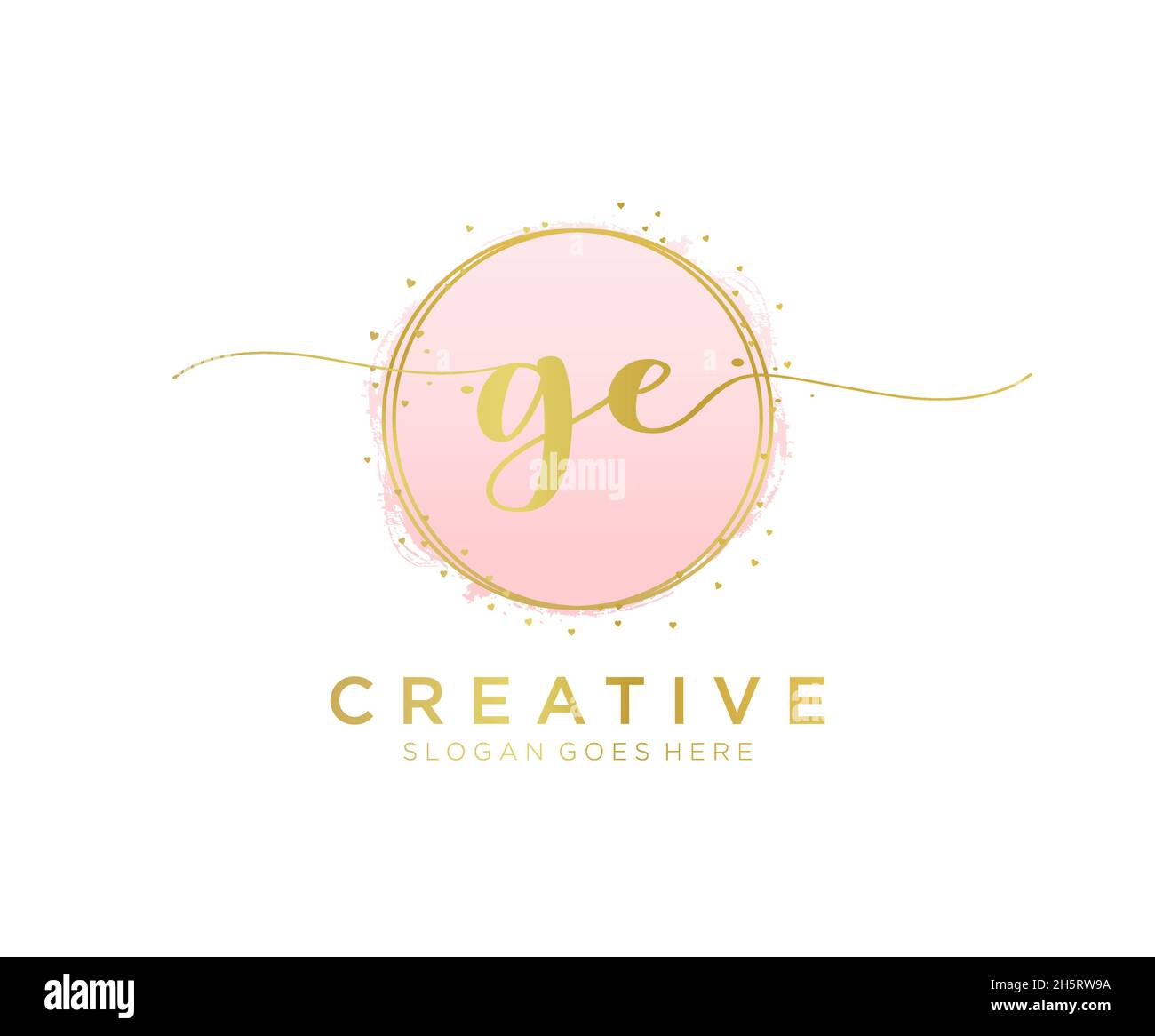 GE feminine logo. Usable for Nature, Salon, Spa, Cosmetic and Beauty ...