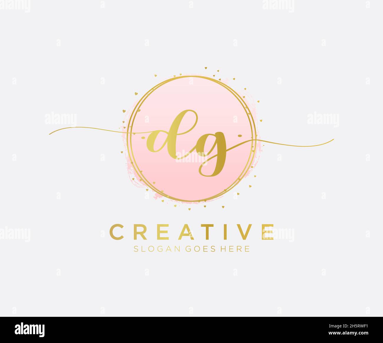 DG feminine logo. Usable for Nature, Salon, Spa, Cosmetic and Beauty ...