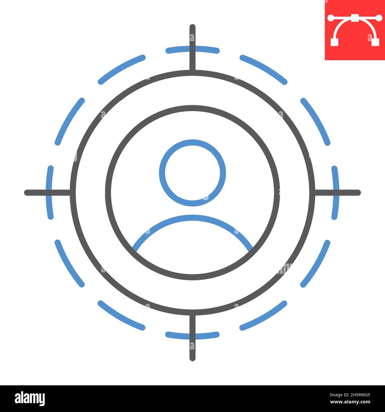 Target audience line icon, marketing and aim, targeting vector icon ...