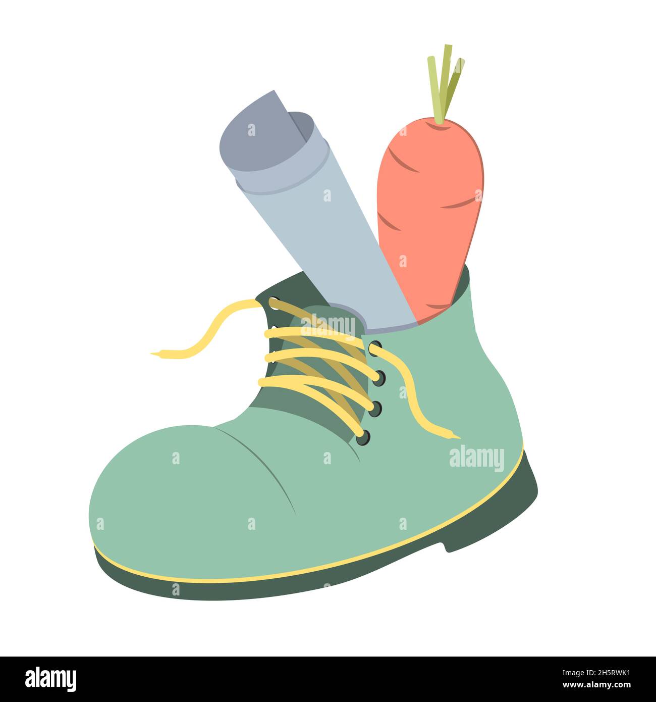 Children's boot with carrot and letter for St. Nicholas day Stock ...