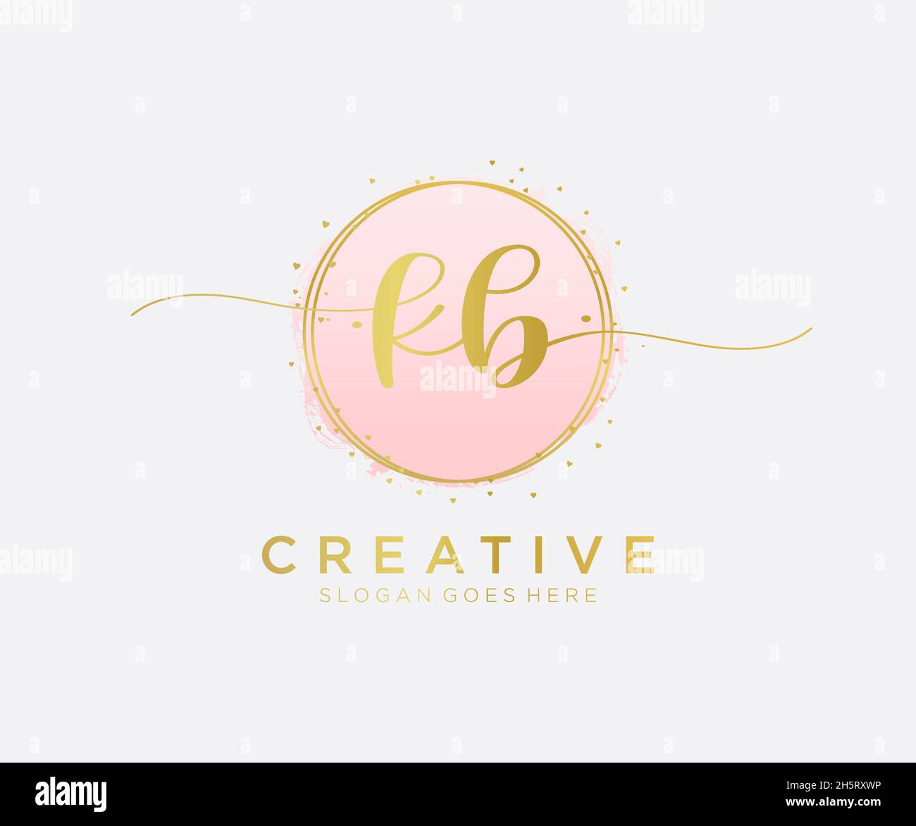 KB feminine logo. Usable for Nature, Salon, Spa, Cosmetic and Beauty ...