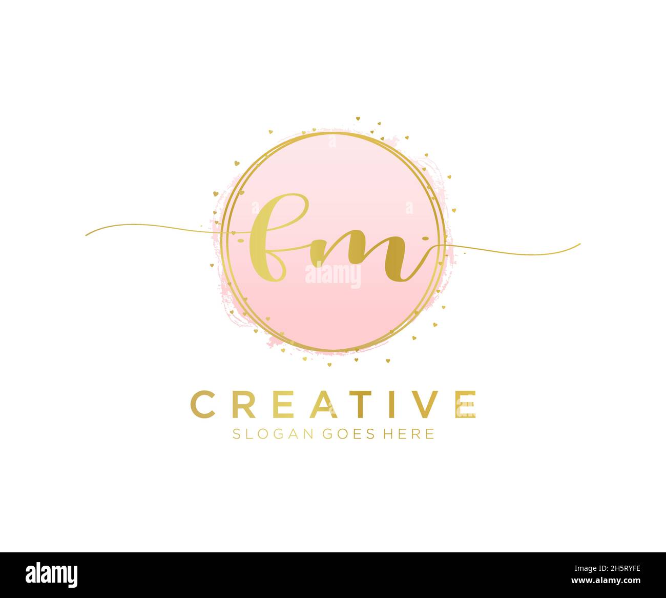 Fm Cosmetics Logo FM Feminine Logo Beauty Monogram And Elegant Logo