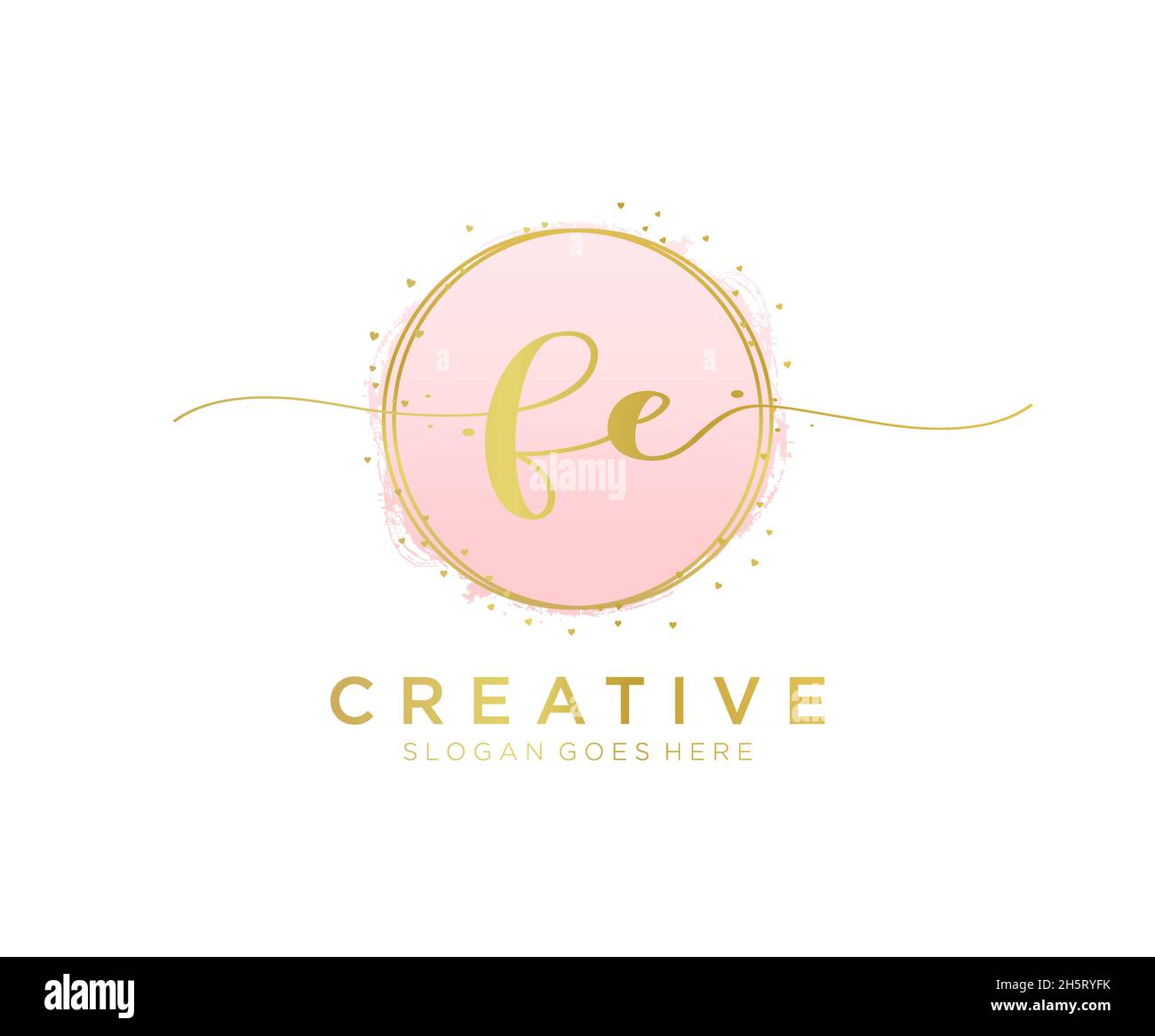 FE feminine logo. Usable for Nature, Salon, Spa, Cosmetic and Beauty ...