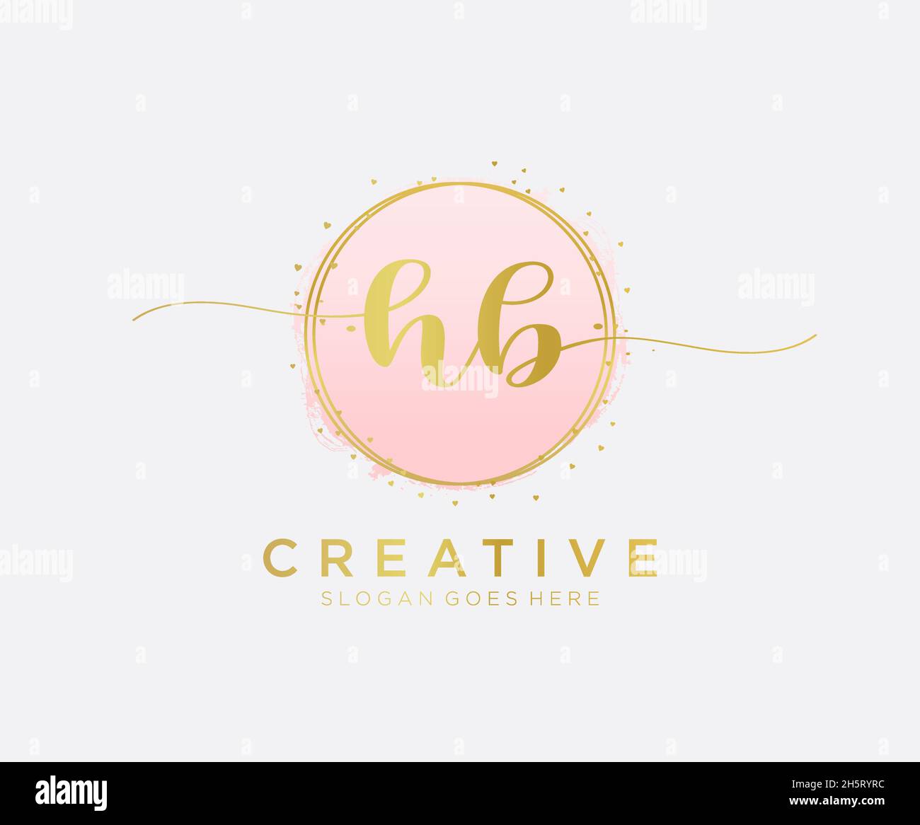 HB feminine logo. Usable for Nature, Salon, Spa, Cosmetic and Beauty ...