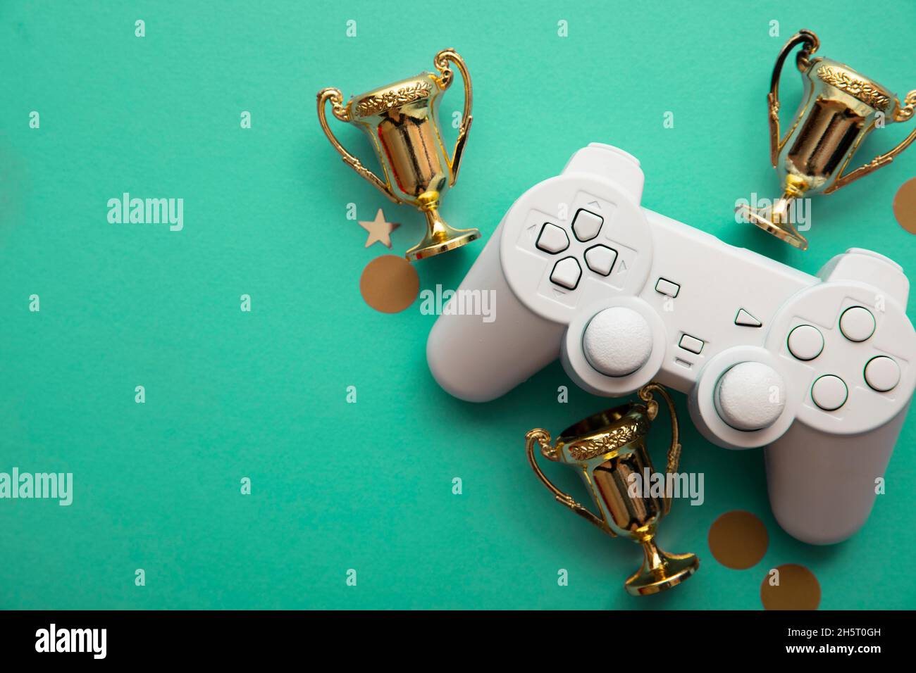 Video game esports winning competition background. Game controller with ...