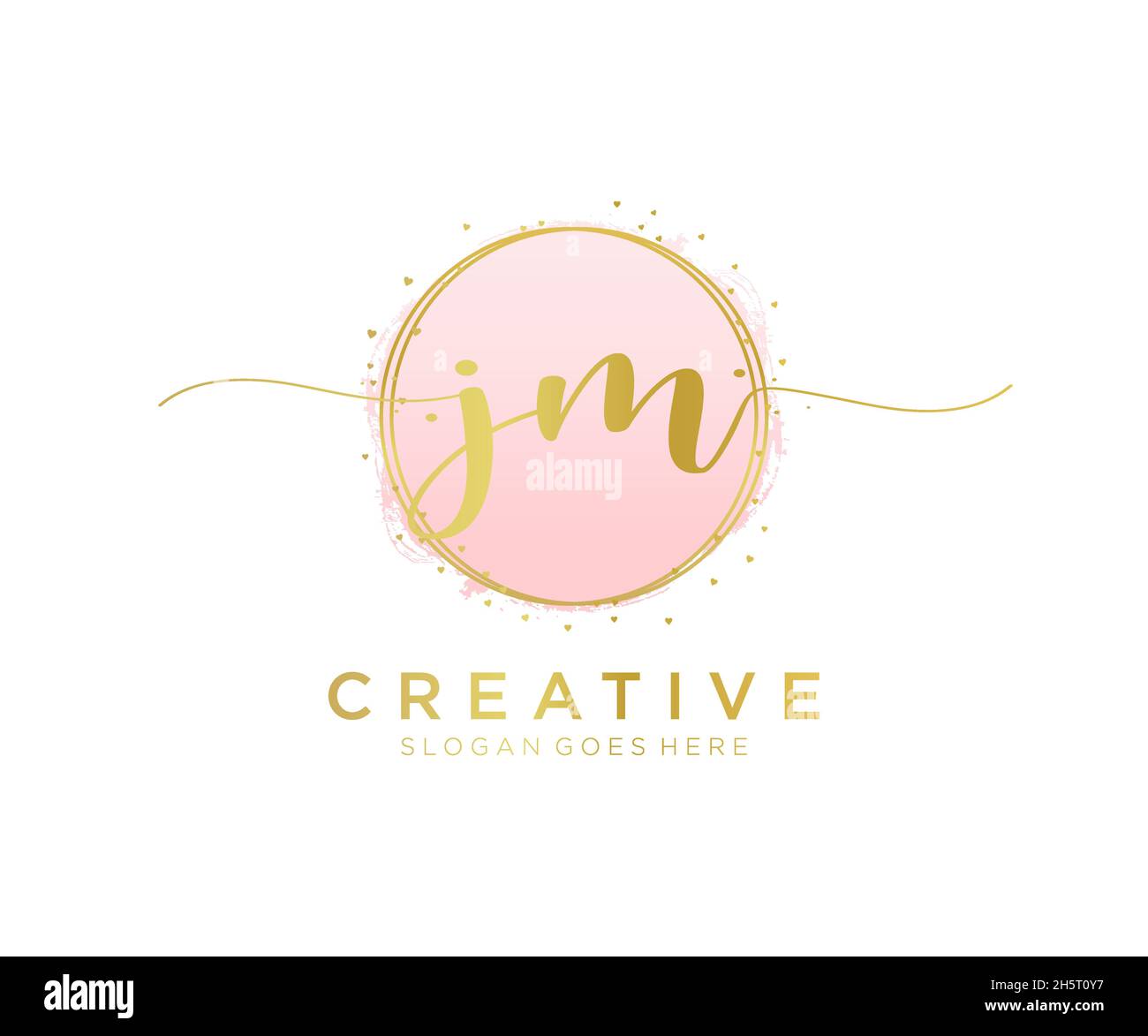 JM feminine logo. Usable for Nature, Salon, Spa, Cosmetic and Beauty ...