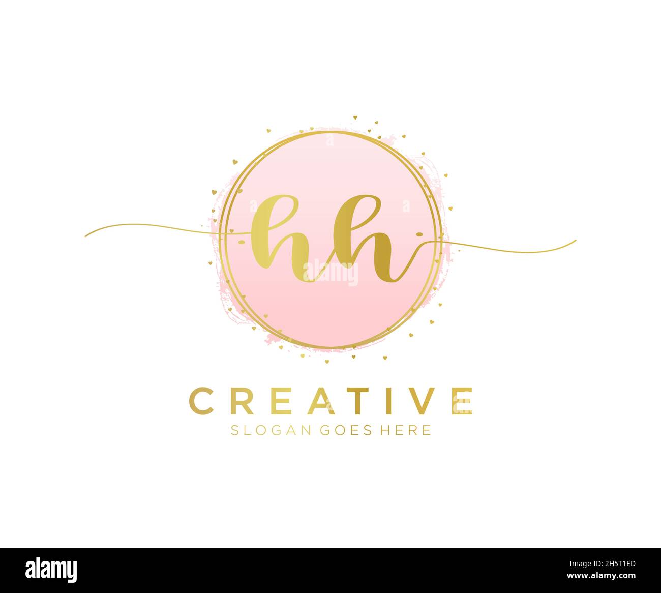 HH feminine logo. Usable for Nature, Salon, Spa, Cosmetic and Beauty ...