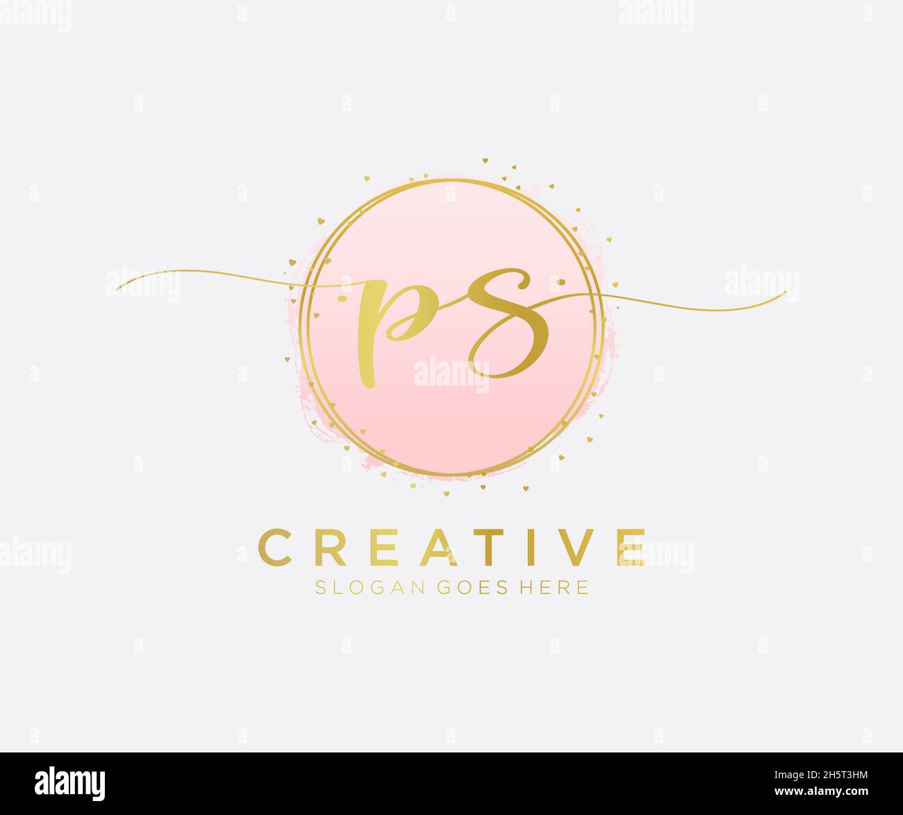 PS feminine logo. Usable for Nature, Salon, Spa, Cosmetic and Beauty ...