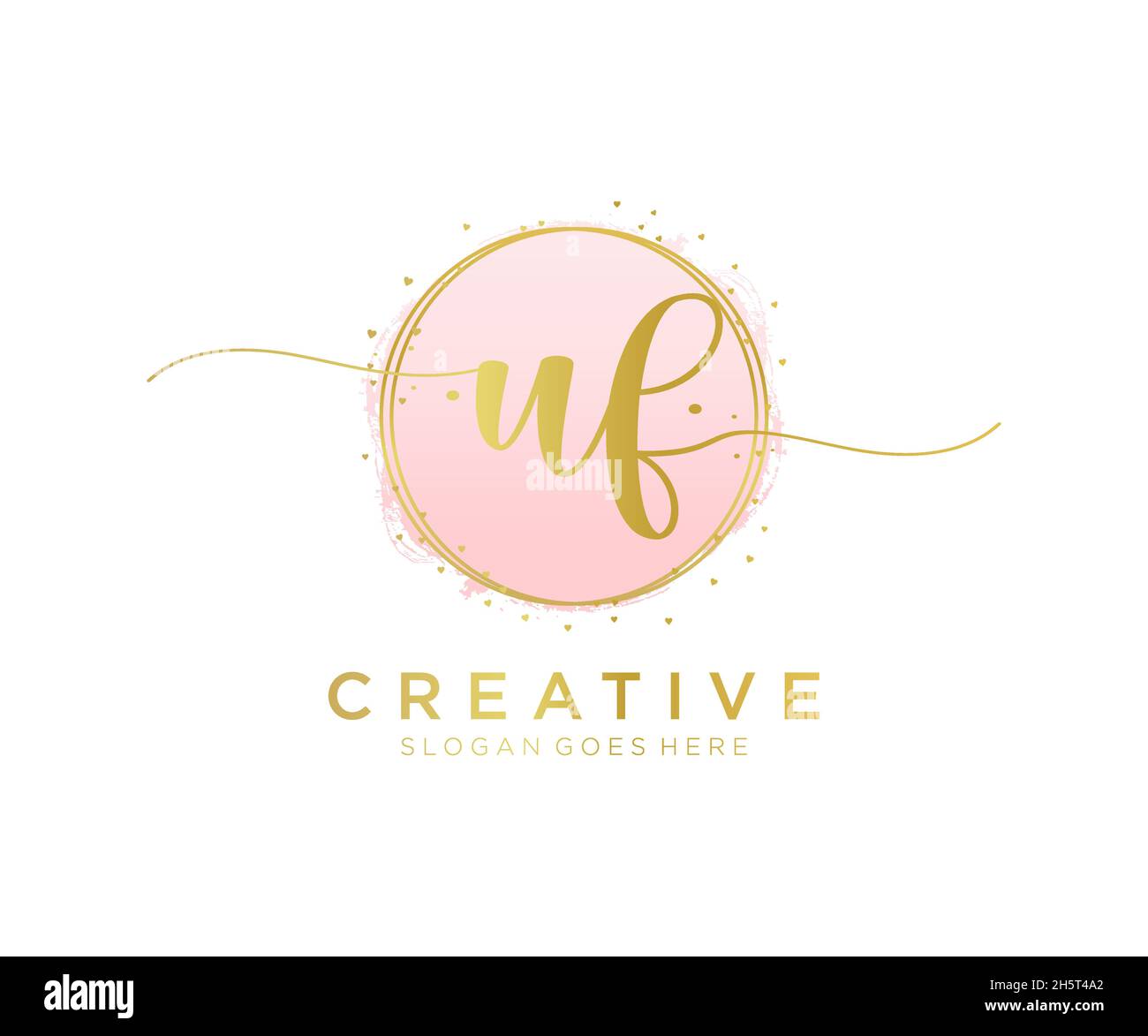 UF feminine logo. Usable for Nature, Salon, Spa, Cosmetic and Beauty ...