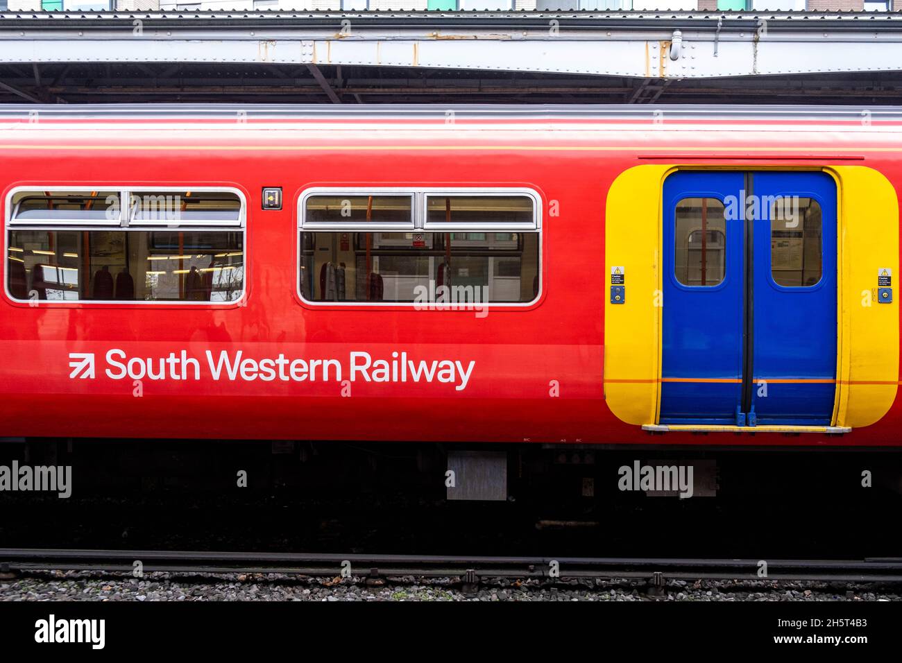 Epsom Surrey England UK, November 7 2021, South Western Railway Train ...