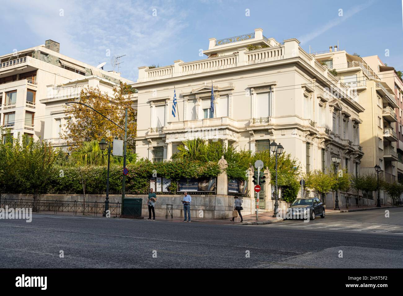 Athens, Greece. November 2021. exterior view of the Benaki Museum of ...