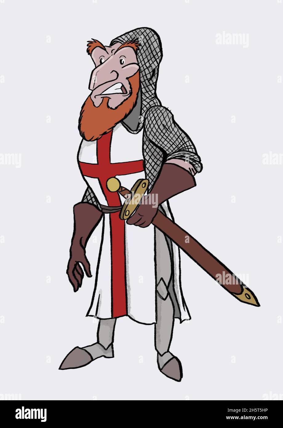 illustration of a templar cartoon character Stock Photo - Alamy