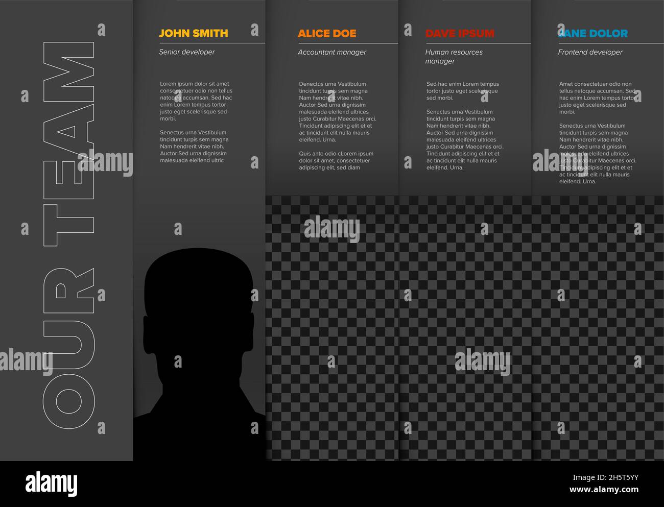 Company team presentation template with team profile photos ...