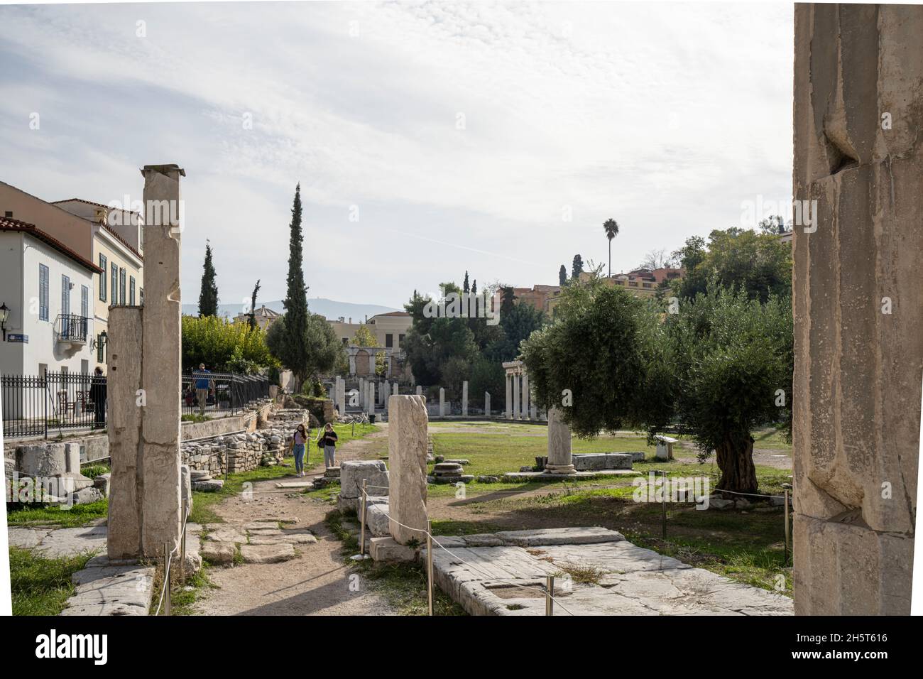 Athens, Greece. November 2021. A vie of the roman Agora, built by the ...