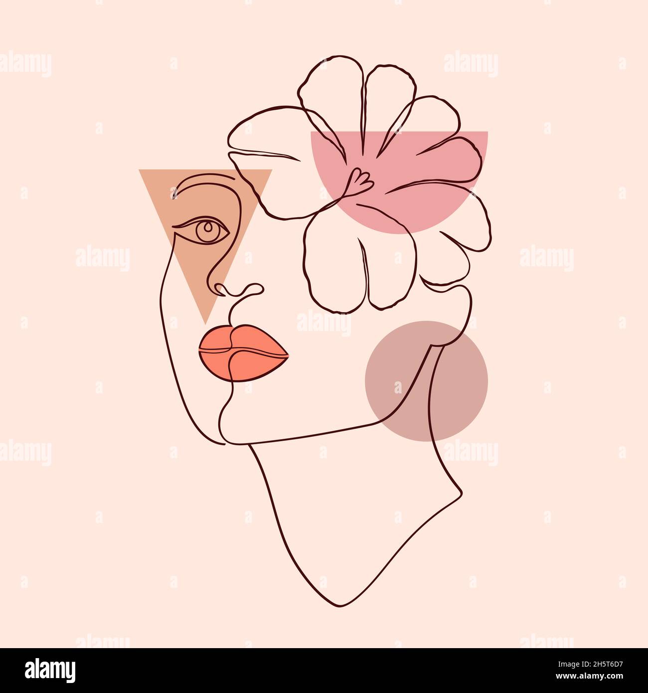 Female face and geometric shapes Stock Vector Image & Art - Alamy